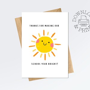 Set of 3 Printable Cards for Teachers, Cute Teacher Appreciation ...