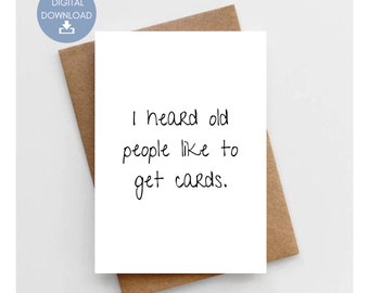 Old People Like Card - Etsy