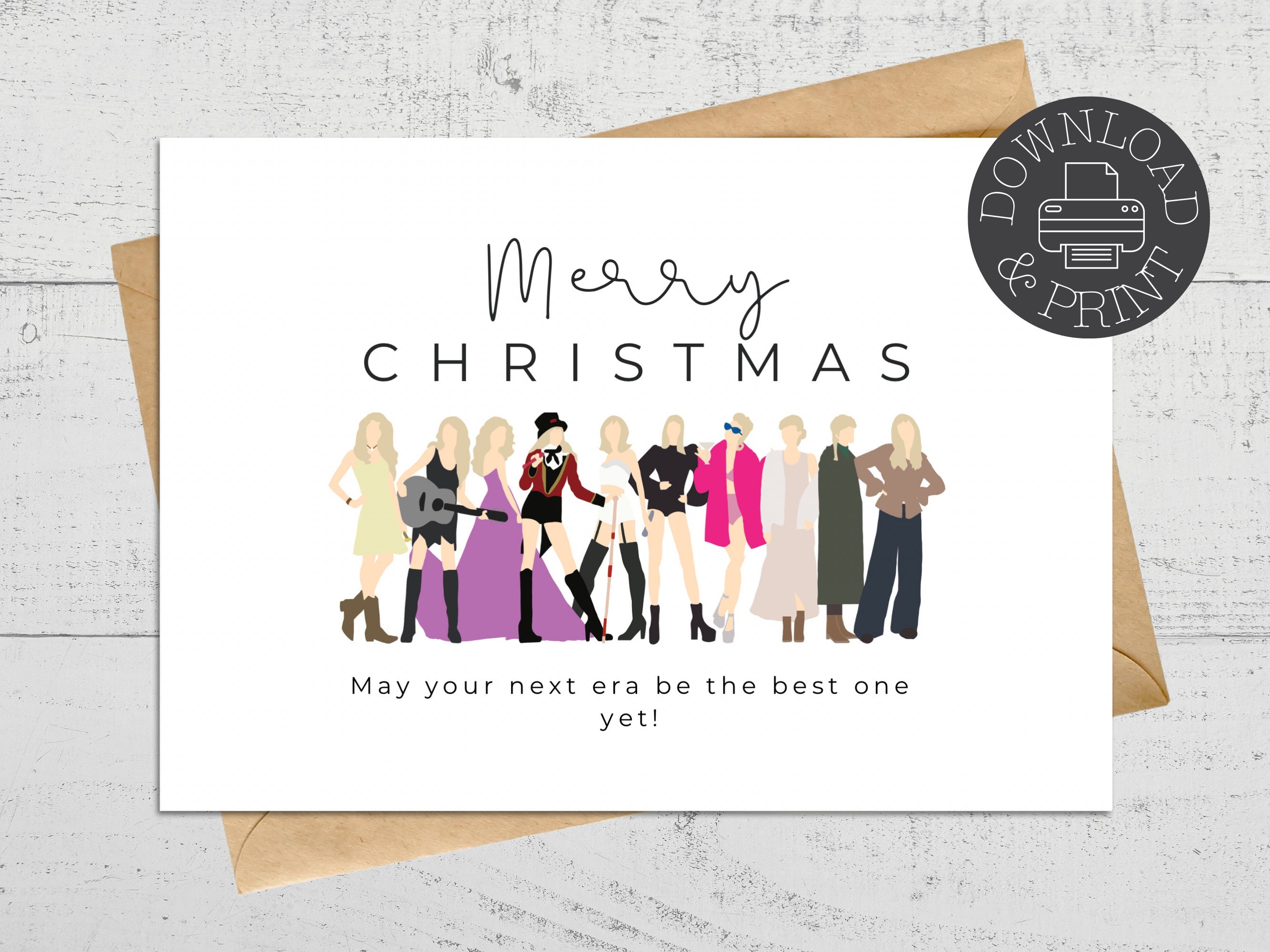 Printable Taylor Swift Christmas Card, May Your Next Era Be the Best ...