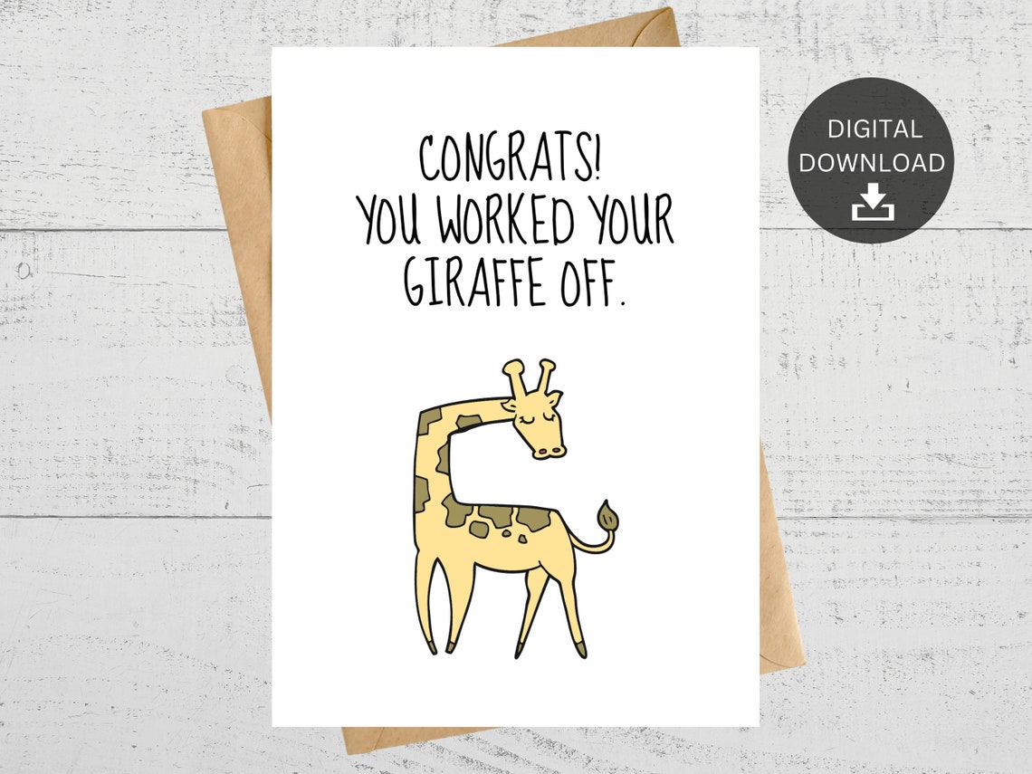 Printable Card Graduation Card, Cute Congratulations Card, Instant ...