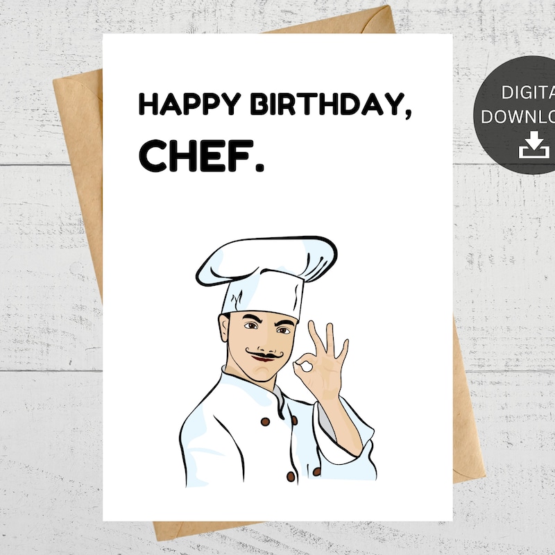 Chef Thank You Card - Etsy