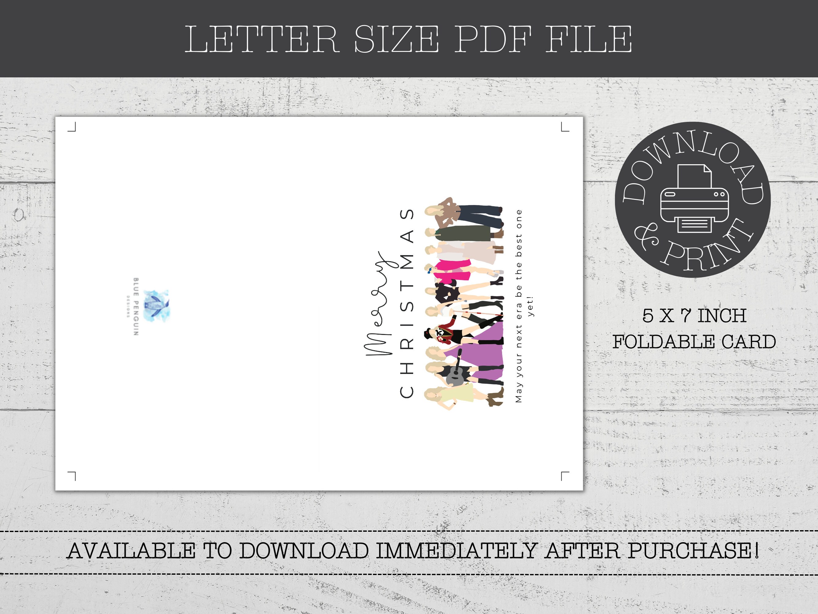 Printable Taylor Swift Christmas Card, May Your Next Era Be the Best ...