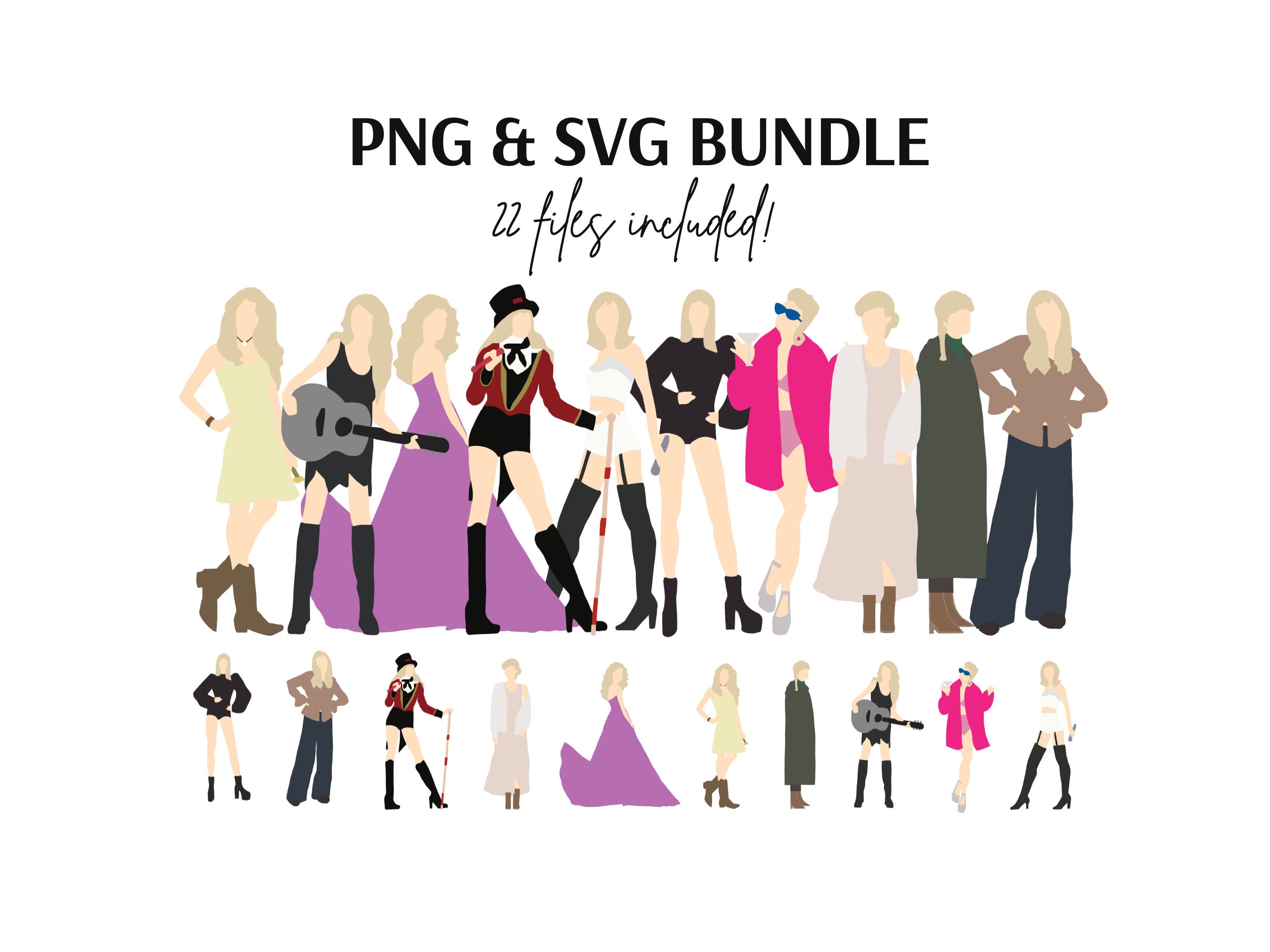 Taylor Swift Era's Tour PNG & SVG File Bundle 22 included - Etsy Polska