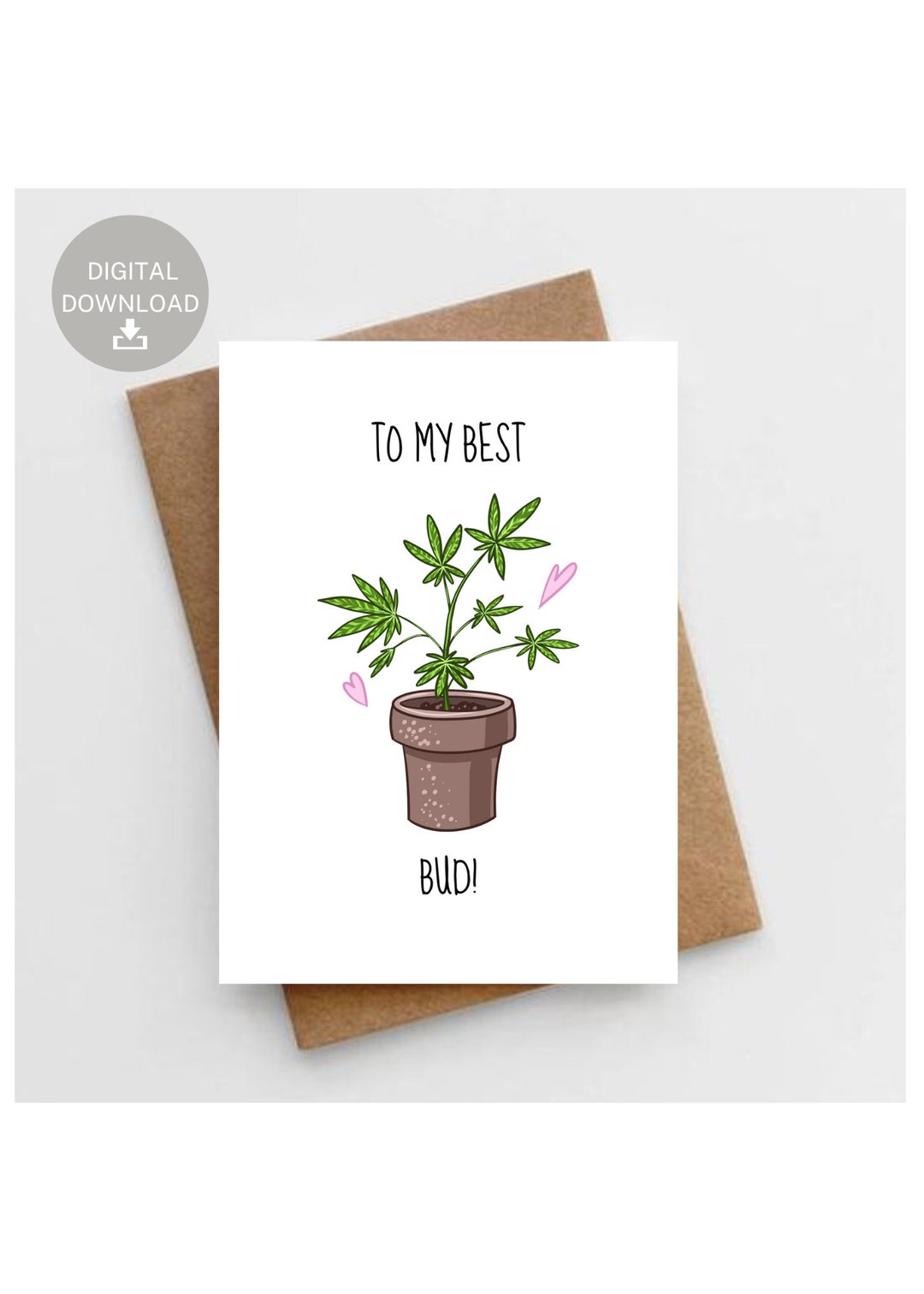 To My Best Bud Printable Birthday Card Gift for Weed Lovers - Etsy