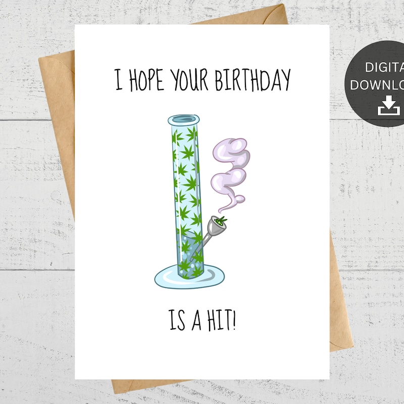 Weed Birthday Card - Etsy