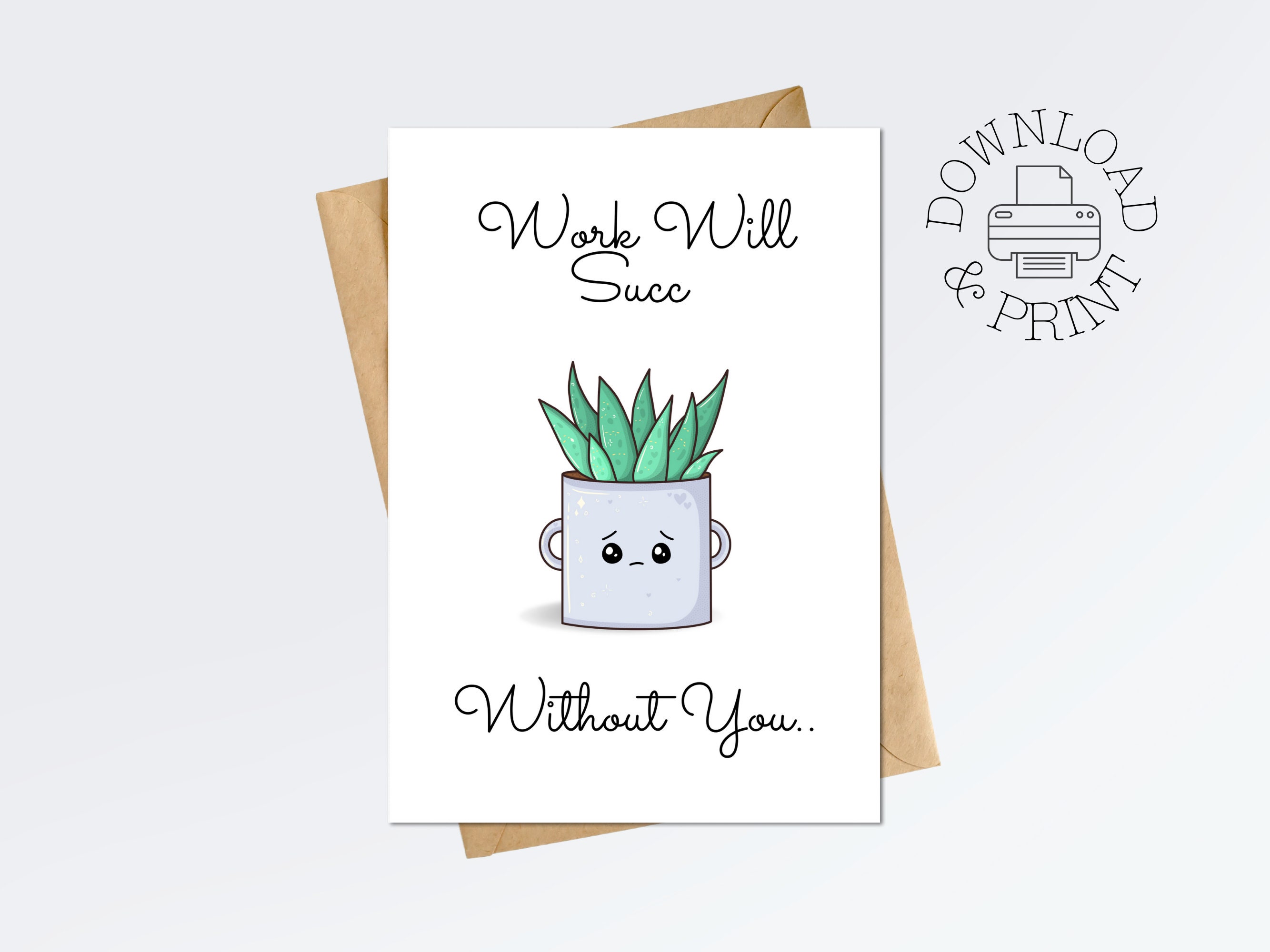 Set of Three 3 Printable Goodbye Cards for Co-workers, Funny Leaving ...