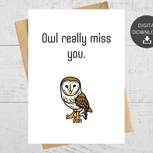 Owl Miss You - Etsy