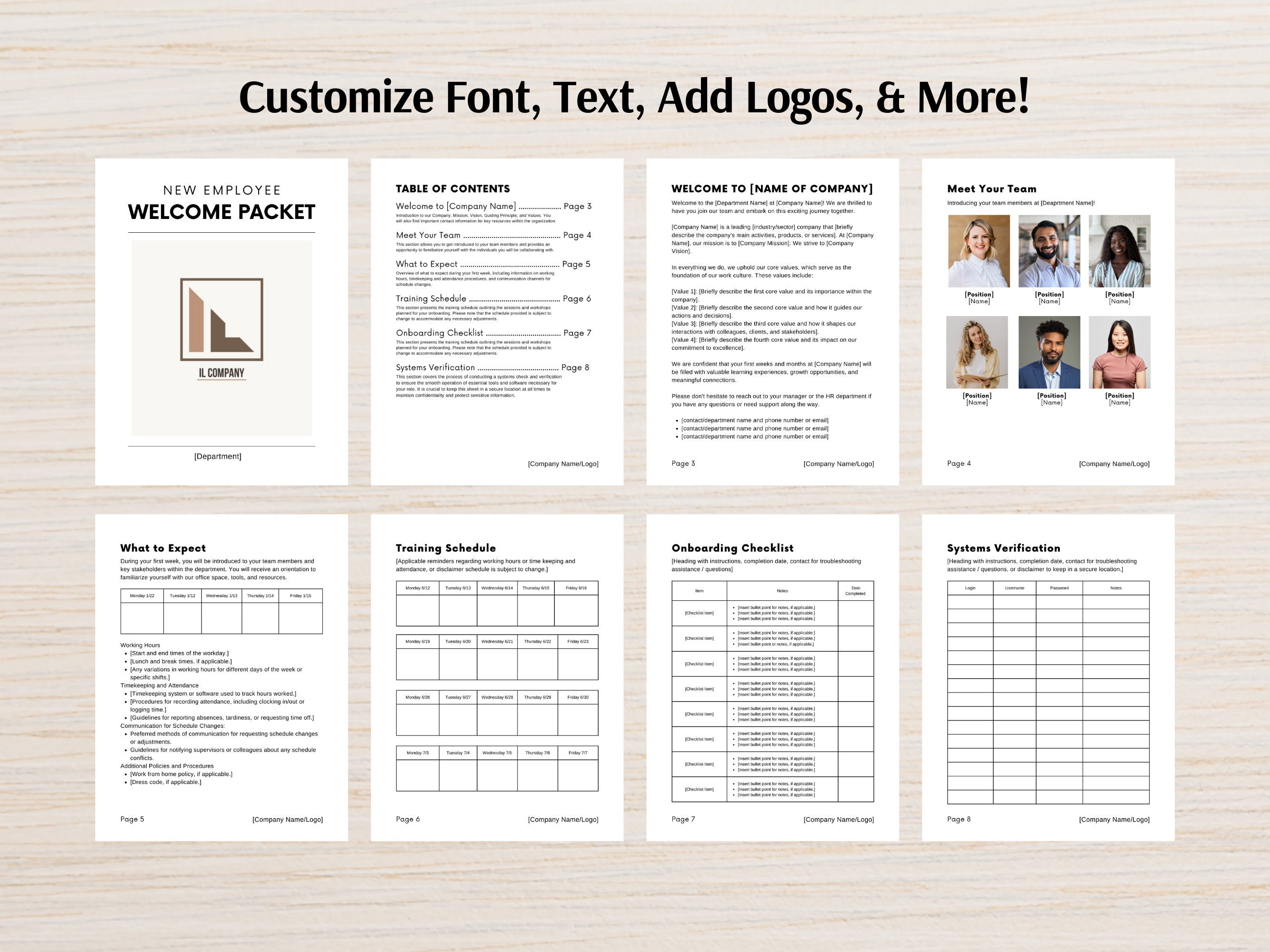 New Employee Welcome Packet Editable Canva Template, for New Hire ...