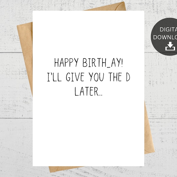 Happy Birthday D for Later - Etsy
