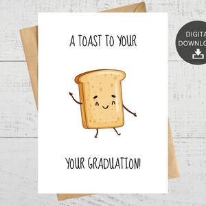 Funny Toast Promotion Card, Congratulations Printable (digital Download ...