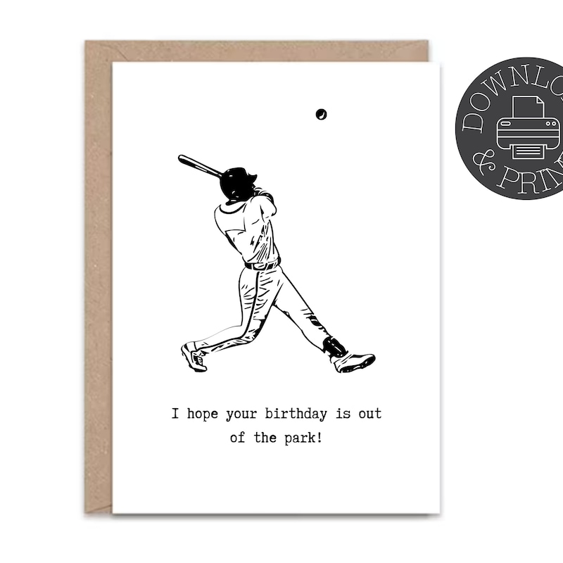 Funny Baseball Birthday Cards - Etsy