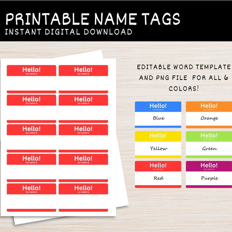 Hello My Name is Stickers - Etsy