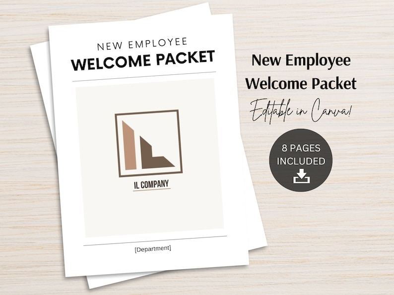 New Employee Welcome Packet Editable Canva Template, for New Hire ...