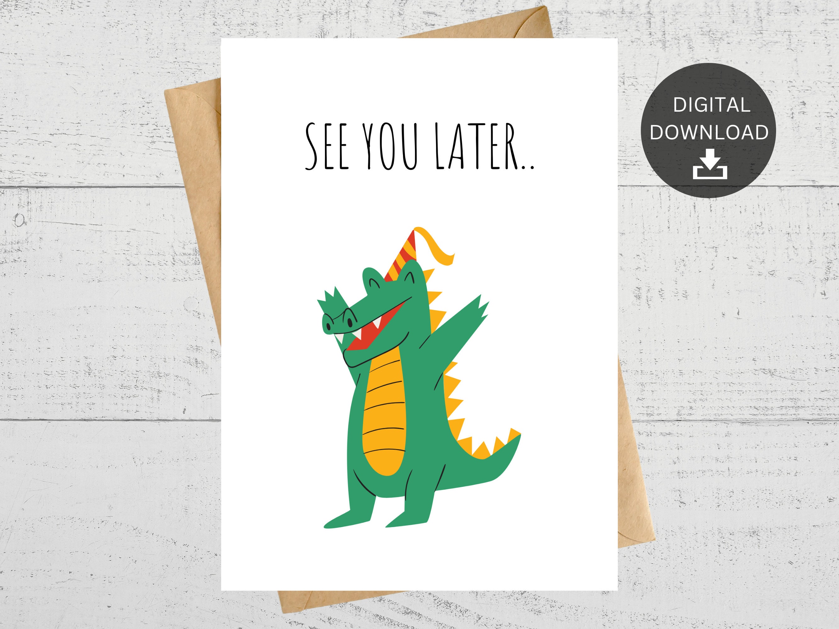 Printable Farewell Card for Friend, Cute Goodbye Gift, See You Later ...