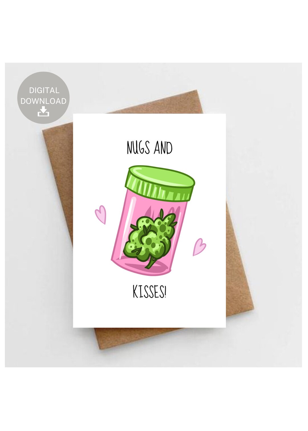 Nugs and Kisses Printable Card for Birthday for - Etsy