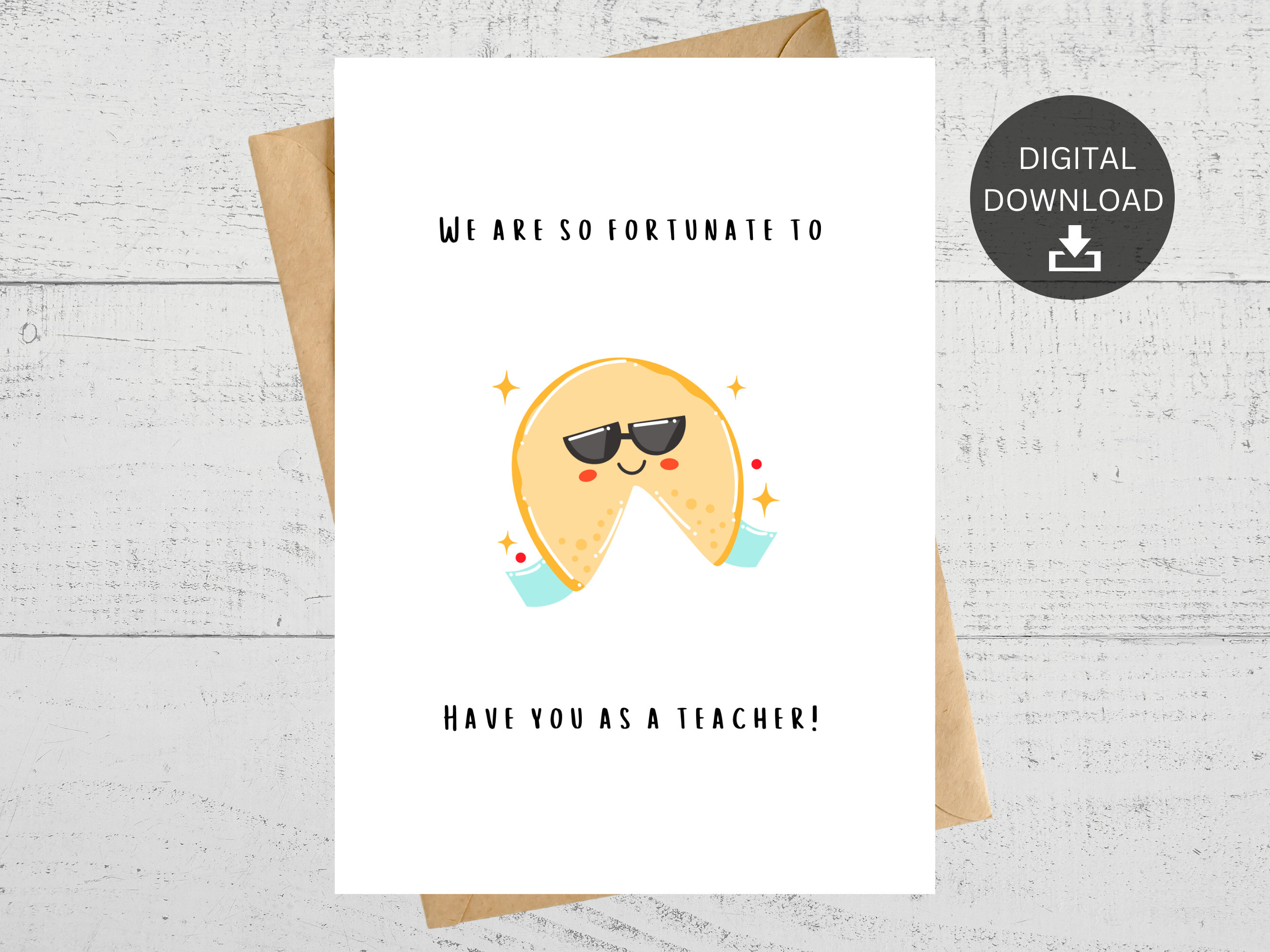We Are so Fortunate to Have You as A Teacher, Printable Card, Teacher ...