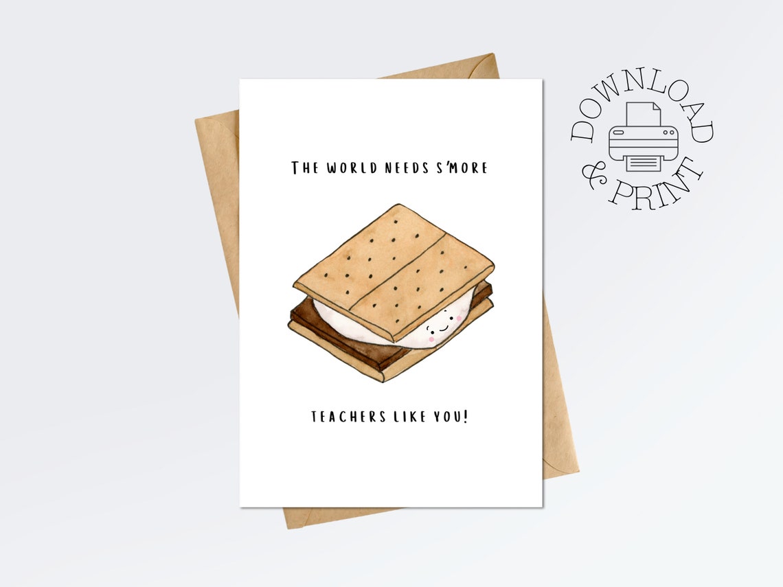 Set of 3 Printable Cards for Teachers, Cute Teacher Appreciation ...