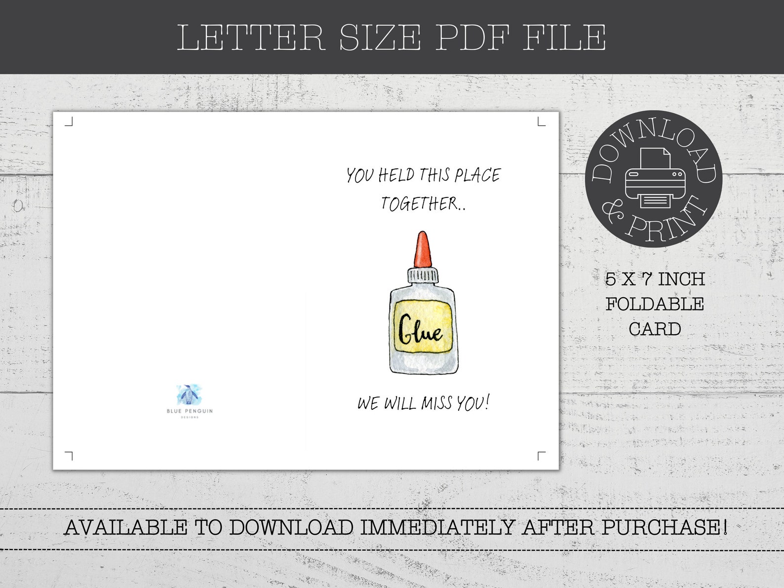 Printable Farewell Card for Leaving Co-worker, We Will Miss You Card ...