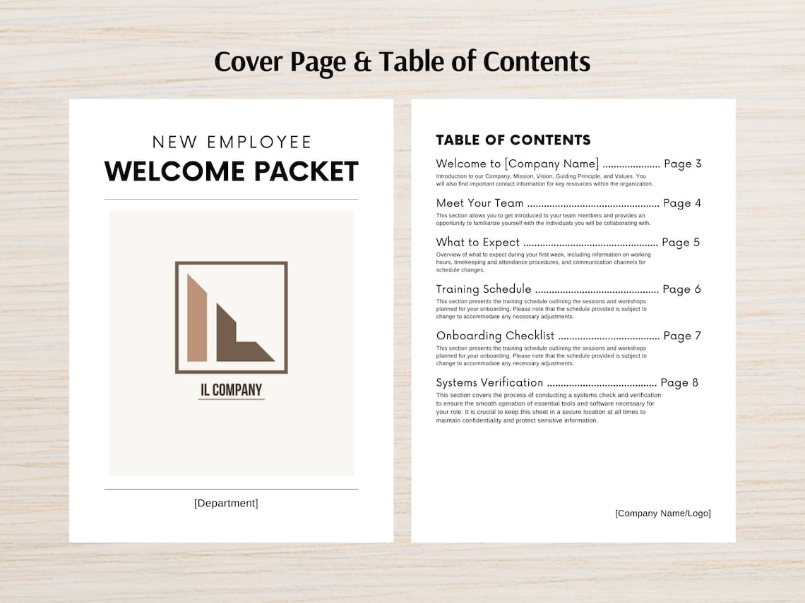 New Employee Welcome Packet Editable Canva Template, for New Hire ...