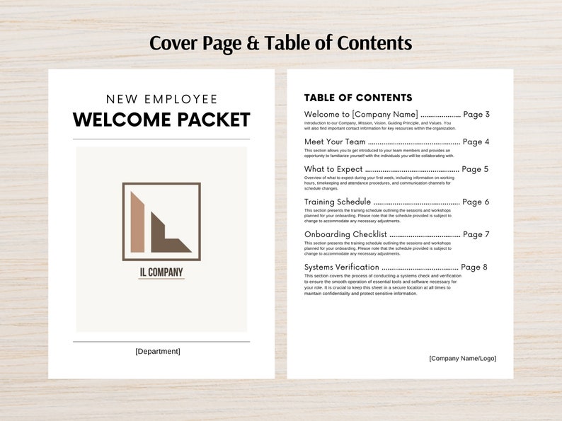 New Employee Welcome Packet Editable Canva Template, for New Hire ...