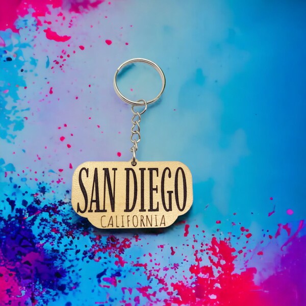 San Diego Key Chain - Etsy