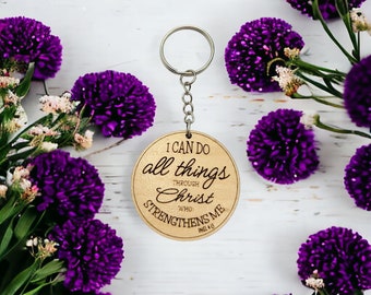 Scripture Keychains Bible Verse Key Chains Script Bible Quote Keychain ...