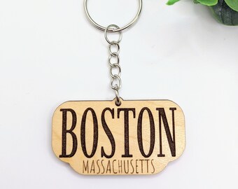 Boston Key Chain - Etsy