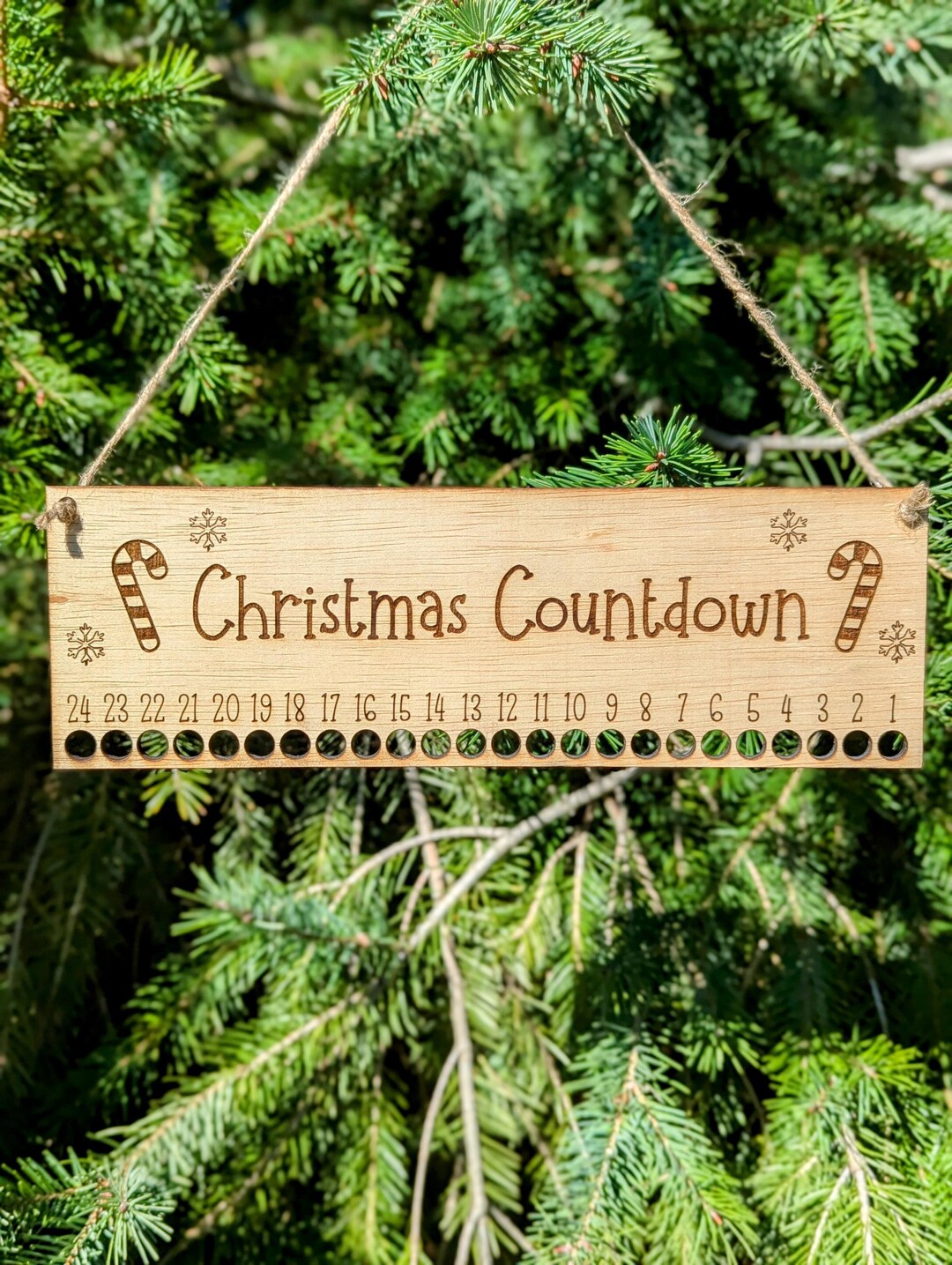 Countdown to Christmas Ornament Countdown to Christmas Sign Merry ...