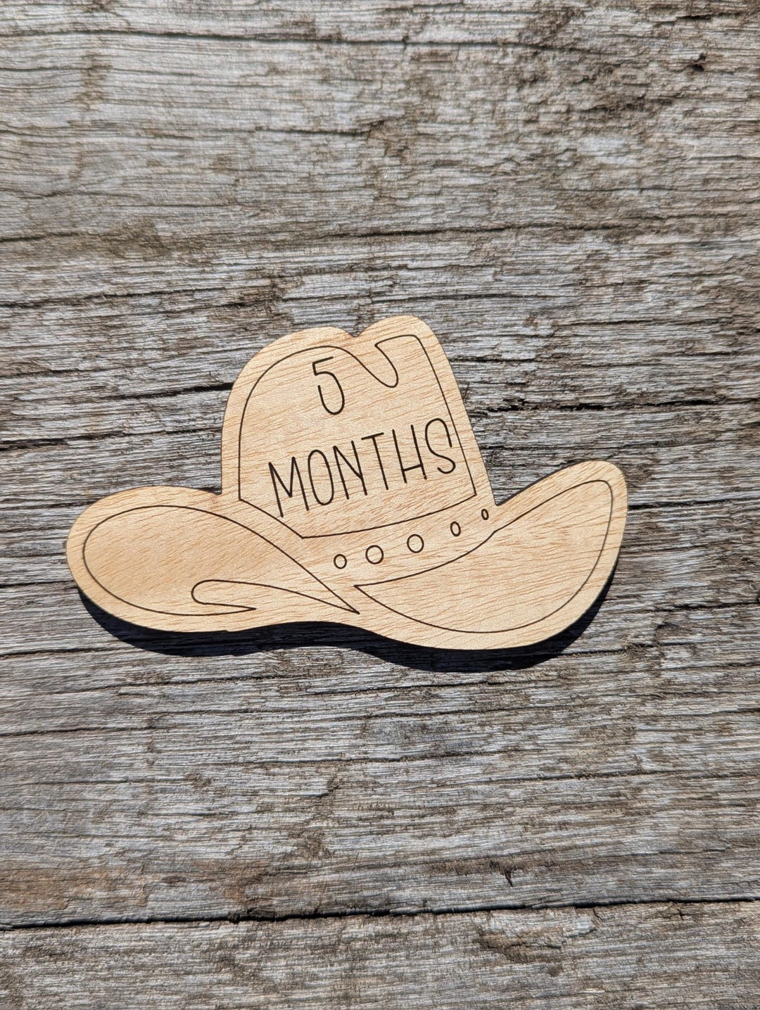 Cowboy Baby Monthly Milestone Markers | Western Wood Hat Photo Props ...
