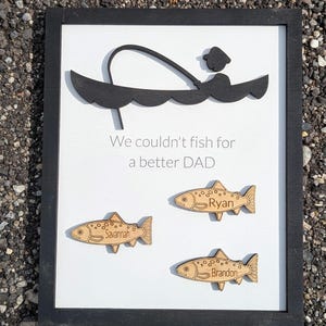 Personalized Fishing Dad Sign – Custom Father’s Day Gift – We Couldn’t ...