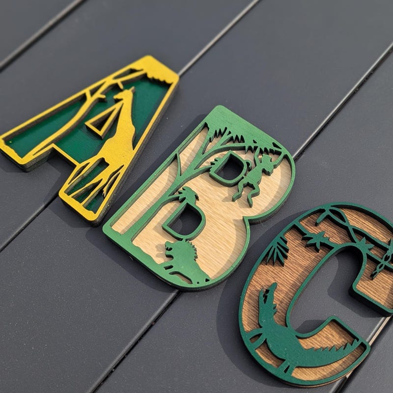 Animal Print Letters - Etsy