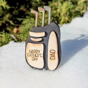 Best Dad Ever Golf Bag | Personalized Engraved Wooden Golf Bag | Father ...