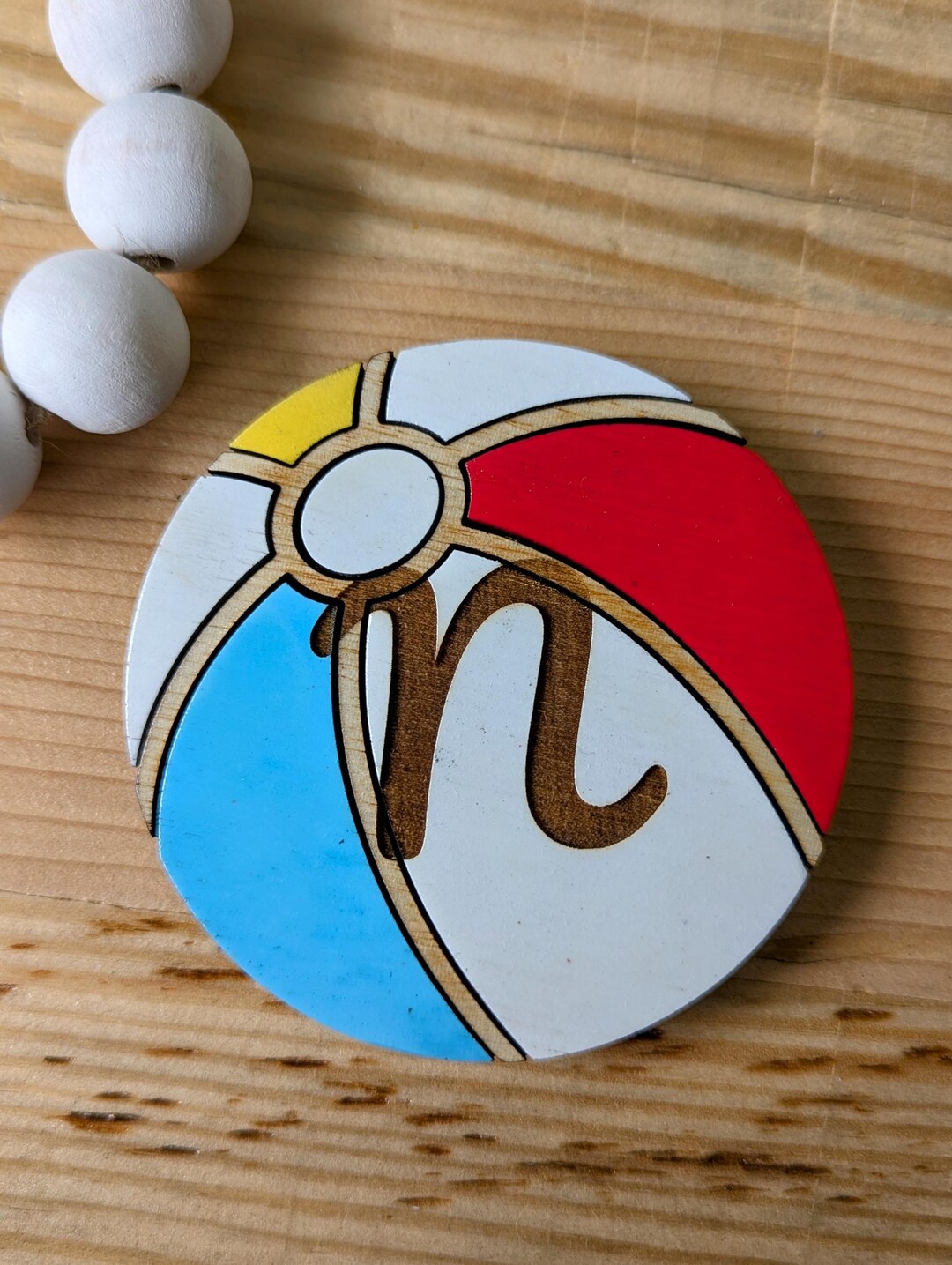 Personalized Beach Ball Name Sign for Kids – Summer Nursery Decor or ...