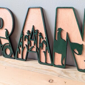 Farmhouse Alphabet Letters – Laser Cut Wooden Letters With Farm Scene ...