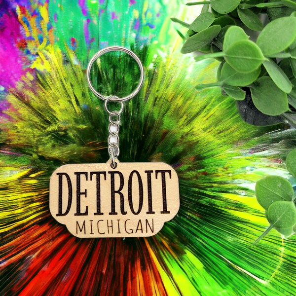 Detroit Key Chain - Etsy