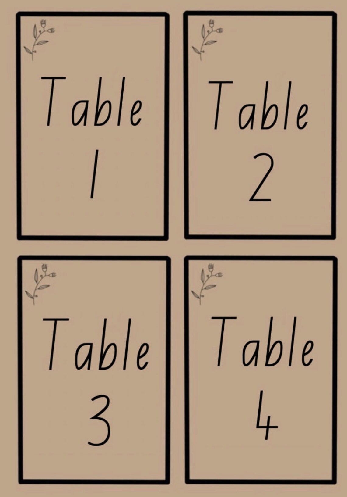 Classroom Table Numbers Flowering Gum - Etsy