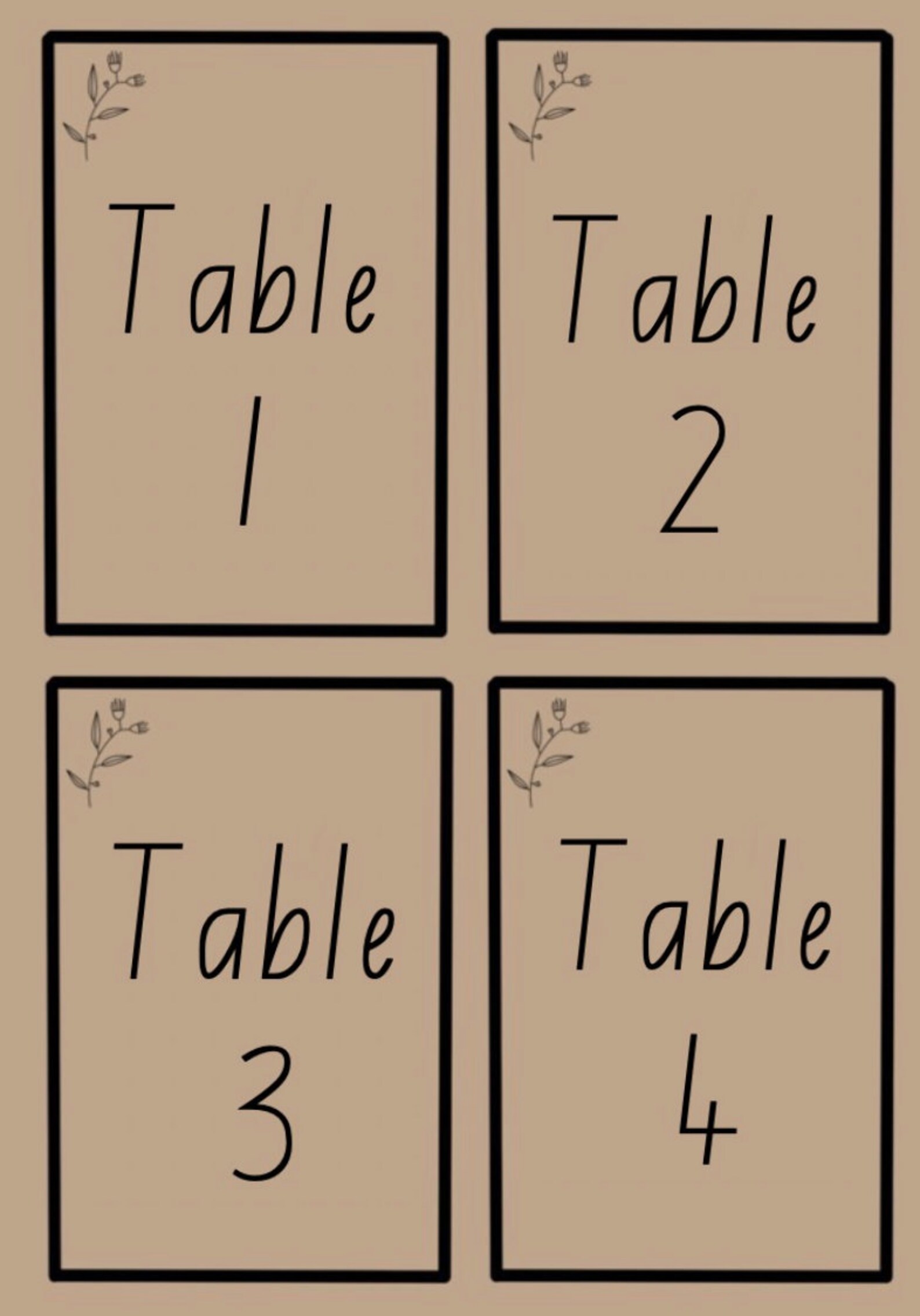 Classroom Table Numbers Flowering Gum - Etsy