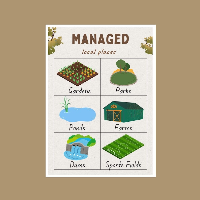 Natural, Managed and Constructed Features Posters - Etsy