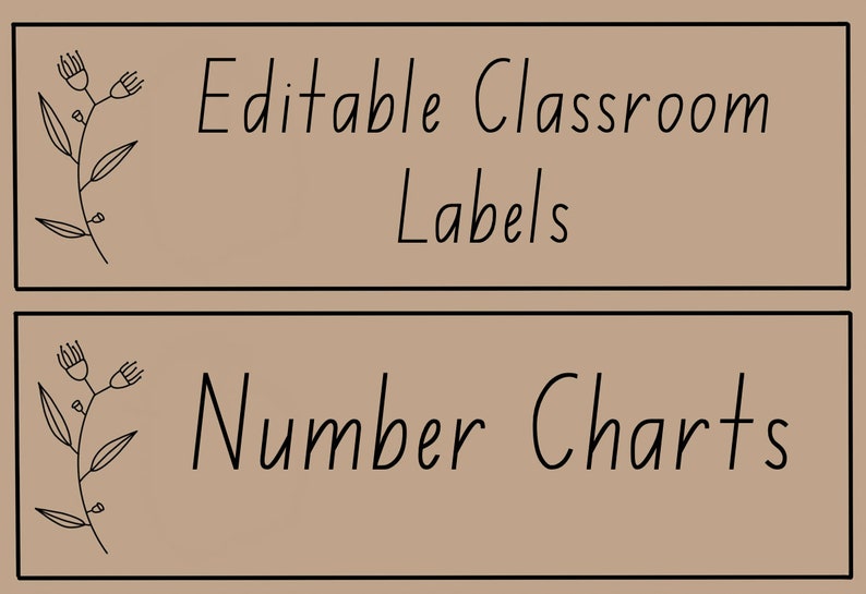Editable Classroom Labels, Flowering Gum Theme - Etsy Australia