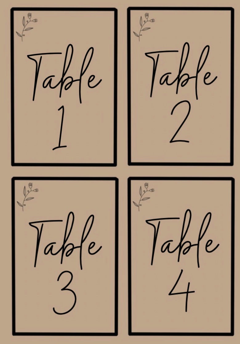 Classroom Table Numbers Flowering Gum - Etsy