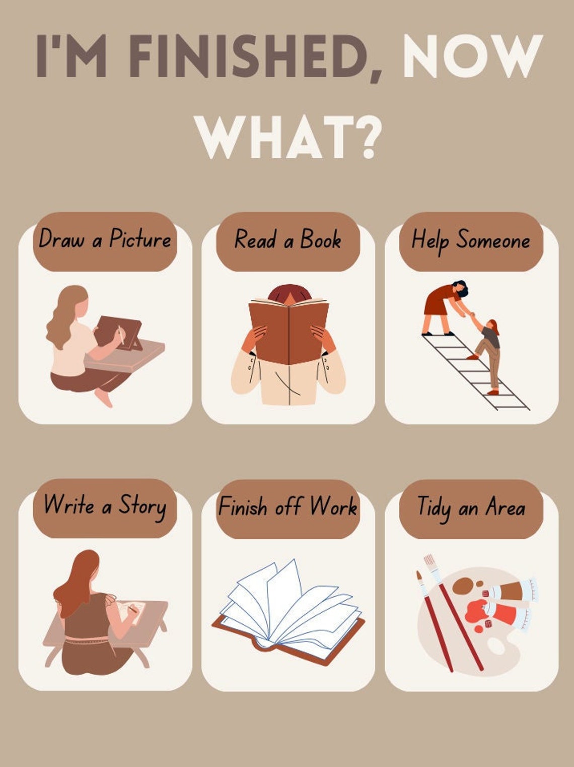 I'm Finished, Now What Classroom Poster - Etsy