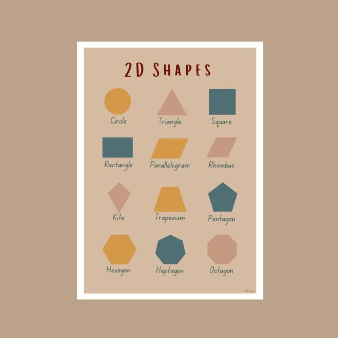 2D and 3D Shape Posters With Properties | Classroom Math Decor - Etsy
