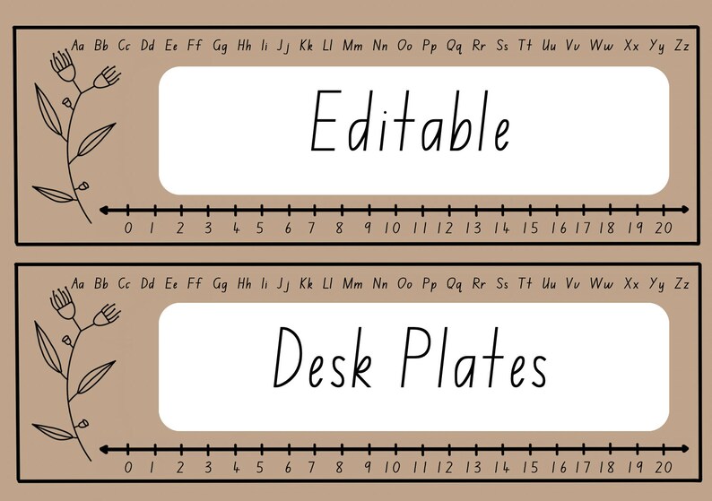 Editable Name Desk Plates - Etsy