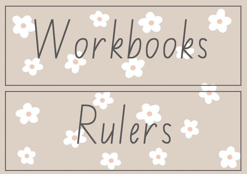 Flower Editable Classroom Labels - Etsy