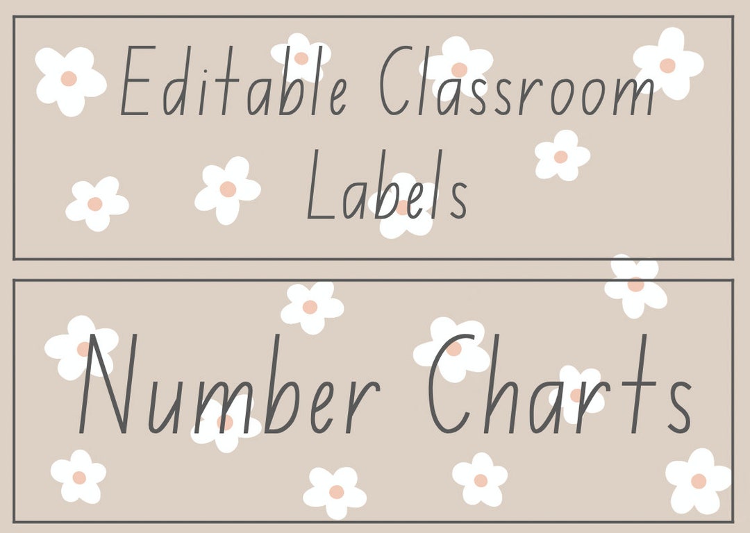 Flower Editable Classroom Labels - Etsy