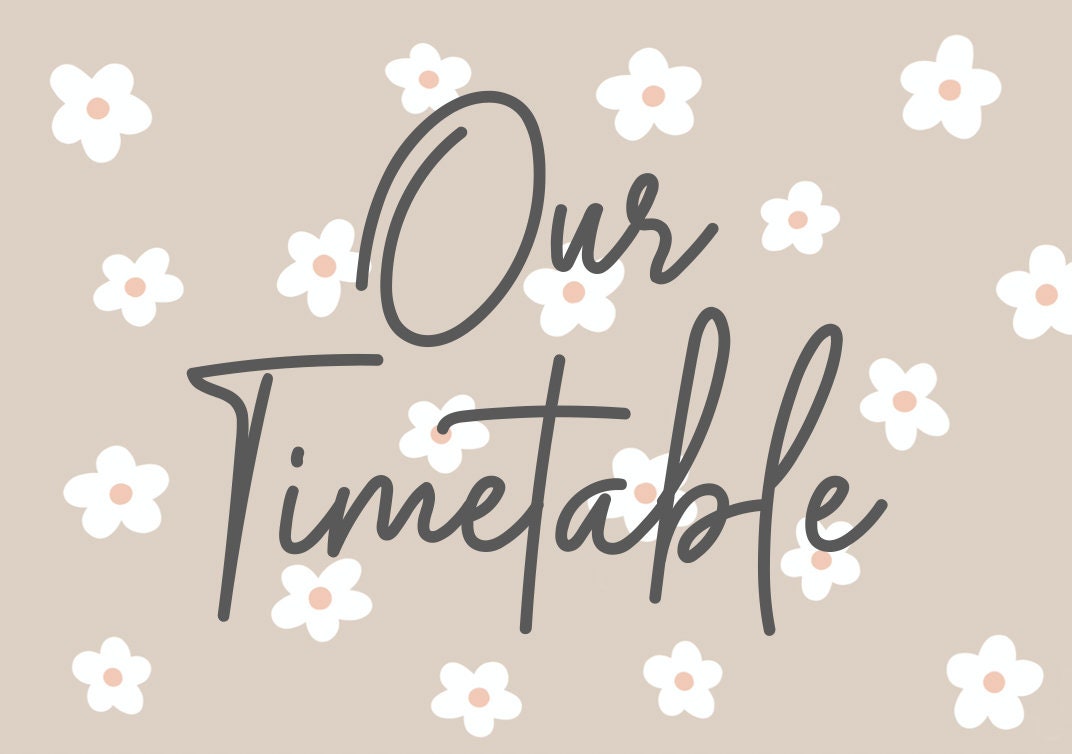 Editable Classroom Timetable Flower Theme - Etsy