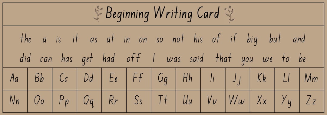 Beginning Writing Cards - Etsy