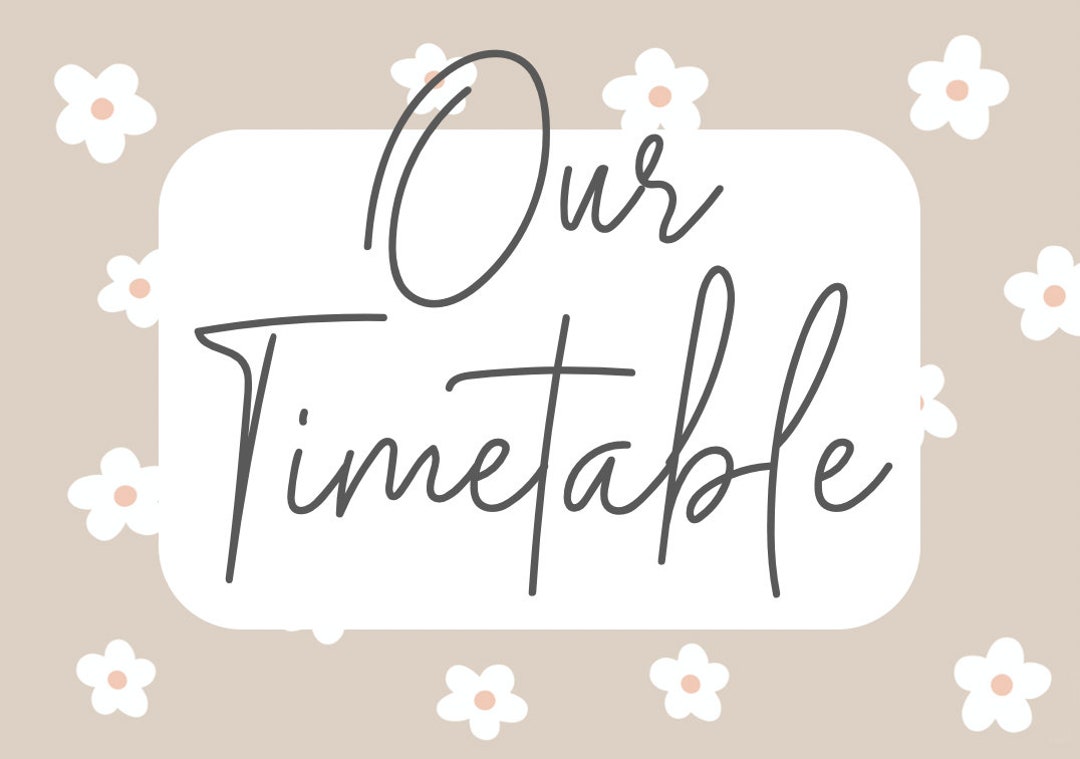 Editable Classroom Timetable Flower Theme - Etsy