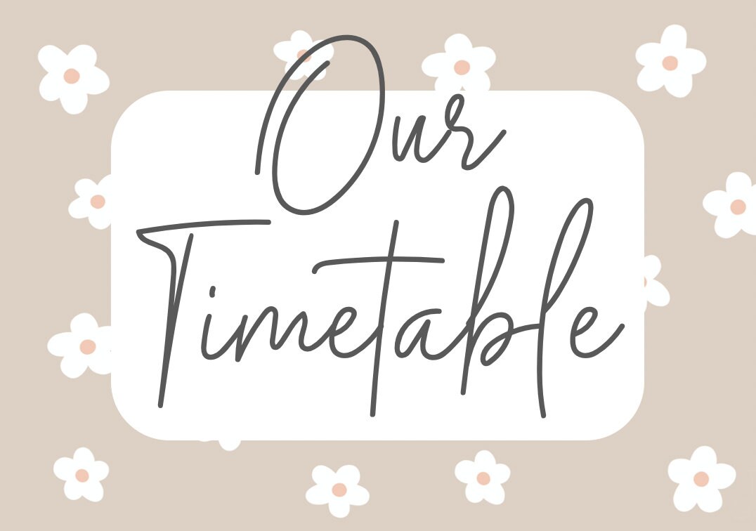 Editable Classroom Timetable Flower Theme - Etsy