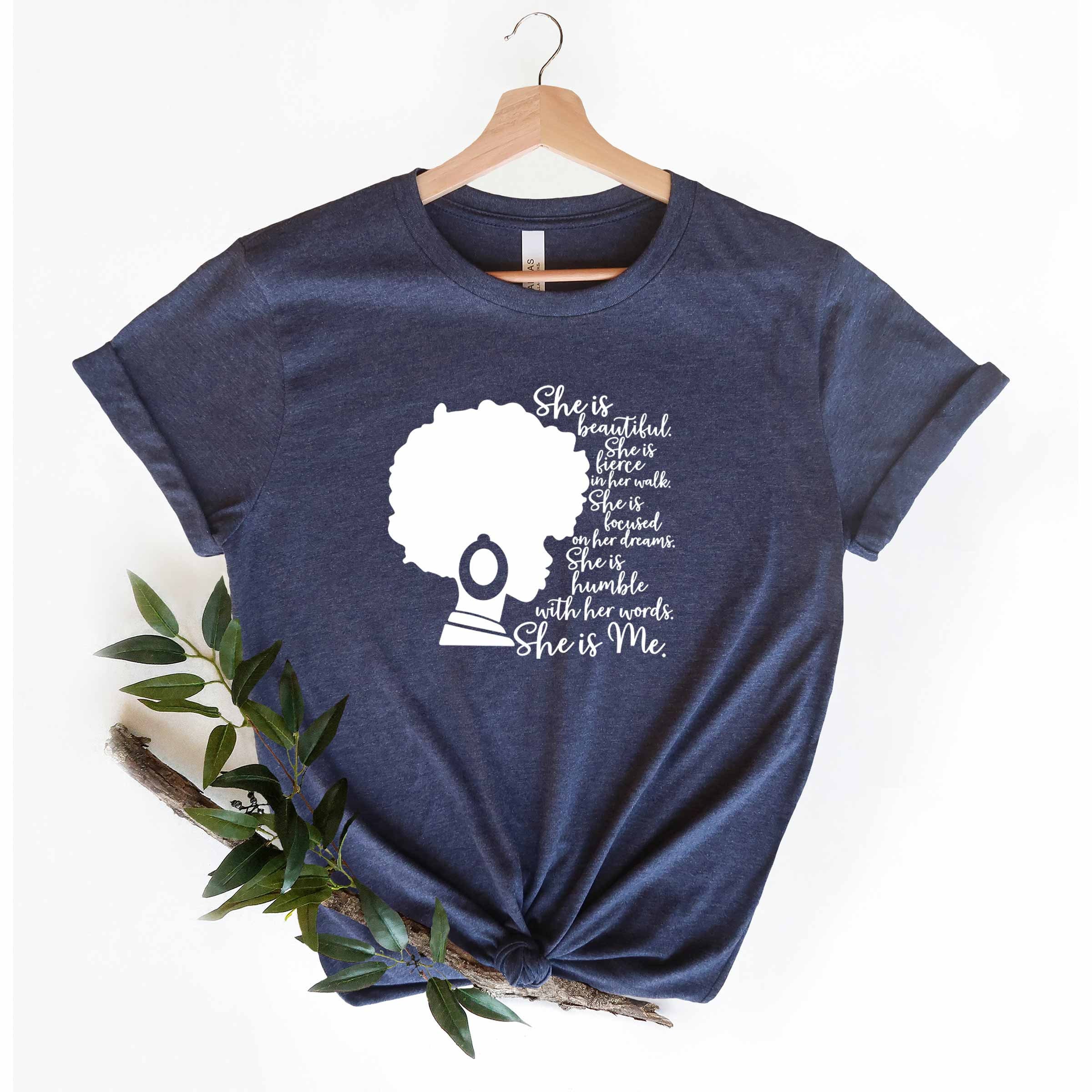 African Woman Shirt Girls African Print Tee Black and Educated Gift ...